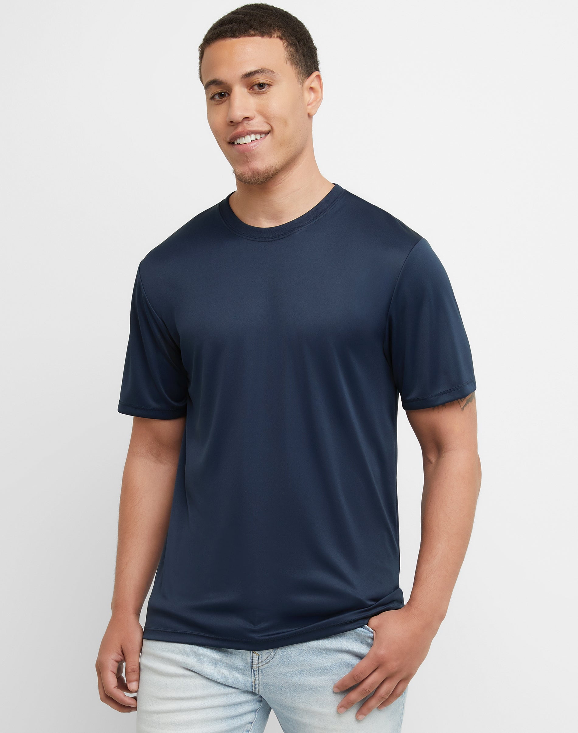 Hanes 2-Pack Cool Dri Men's T-Shirt Sport Performance Tee Comfort Ribbed Light - Walmart.com