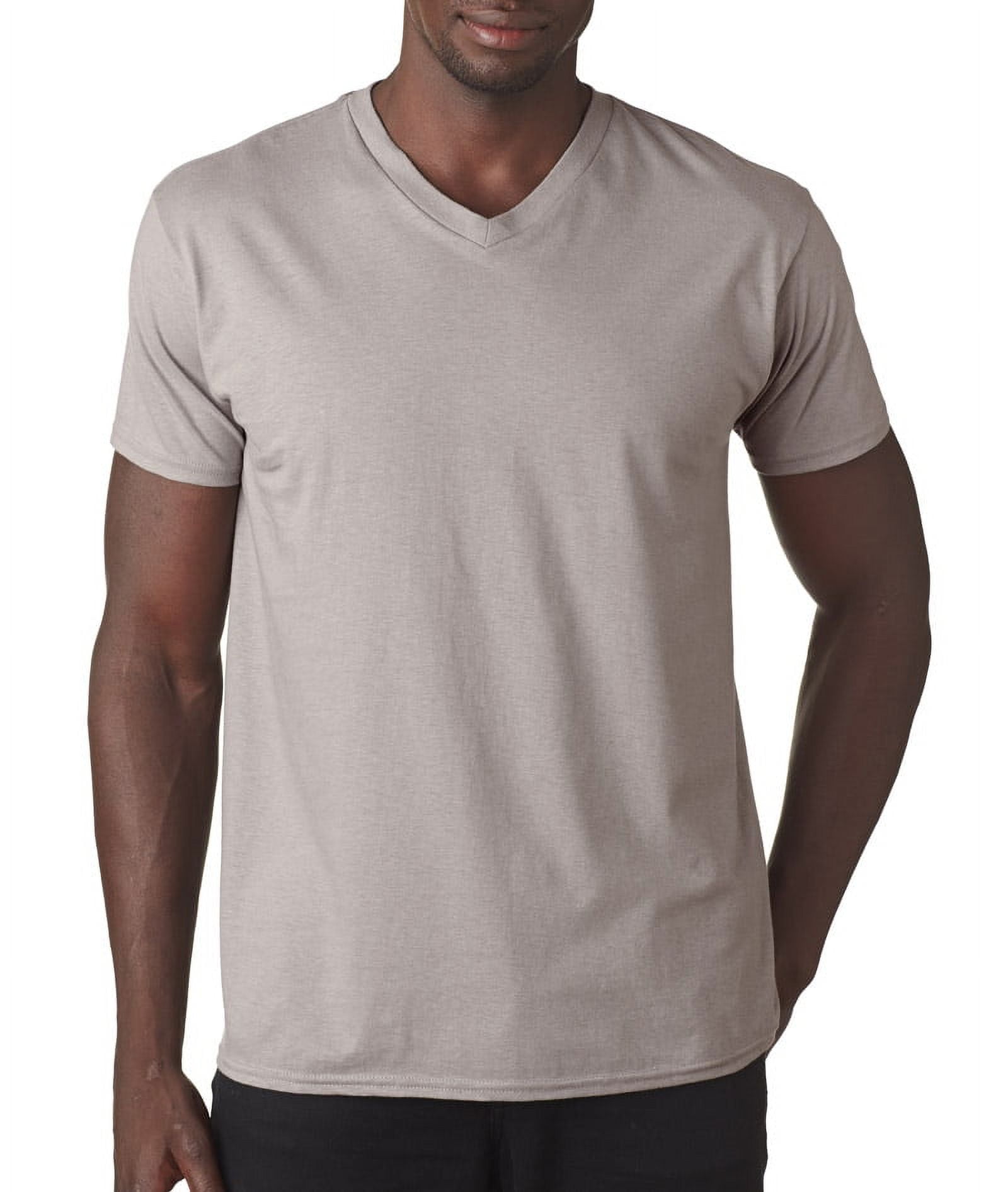 Hanes Men's 4.5 oz., 100% Ringspun Cotton nano-T® V-Neck T-Shirt 498V ...