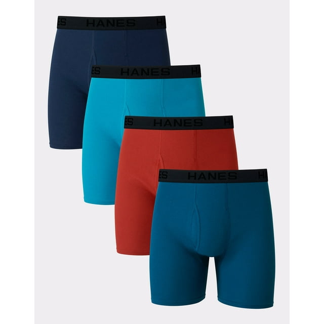 Hanes Ultimate Big & Tall Men's 4 Pack Boxer Briefs, Comfort Flex Leg ...