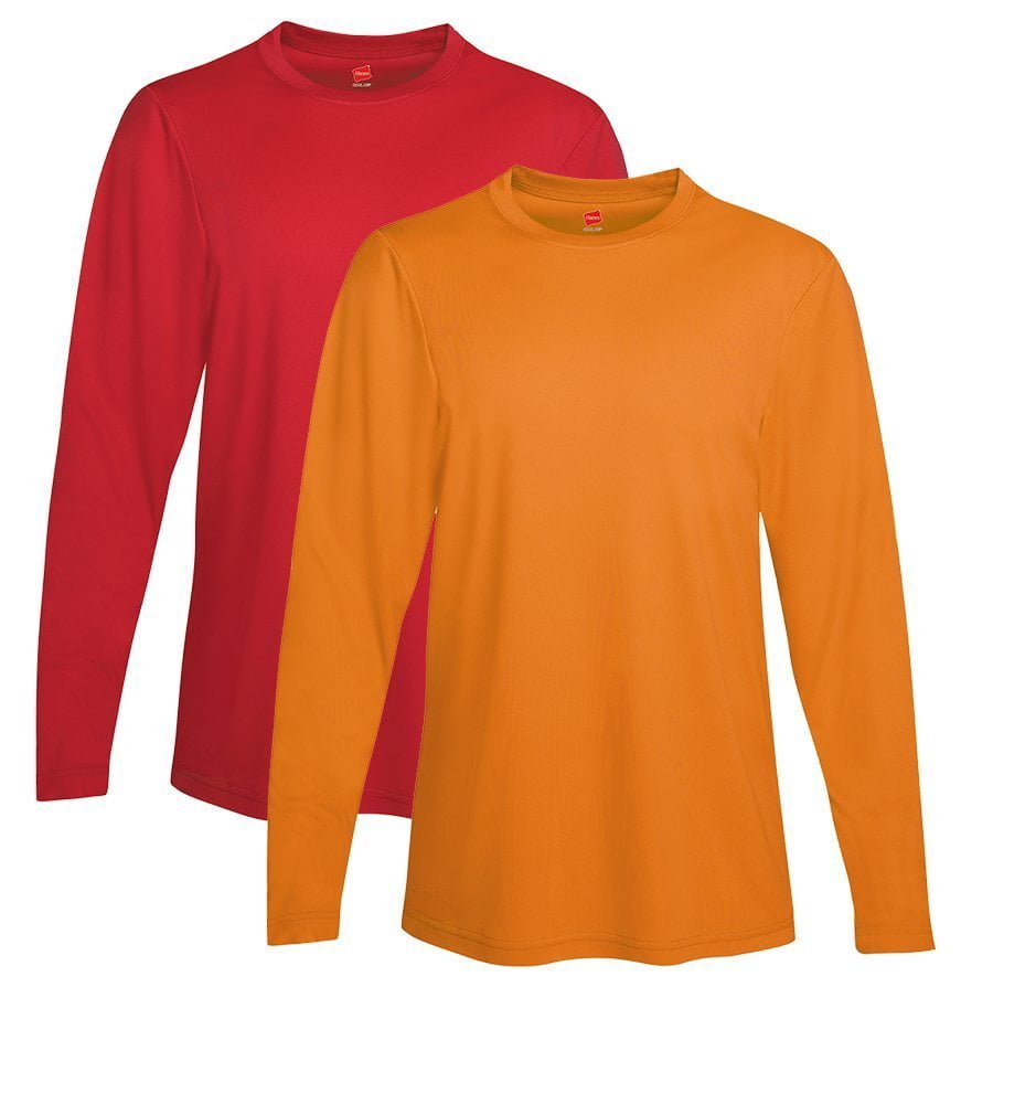 Hanes Mens Sport™ FreshIQ™ Cool DRI® Long Sleeve Tee (Pack of 2) (1 ...