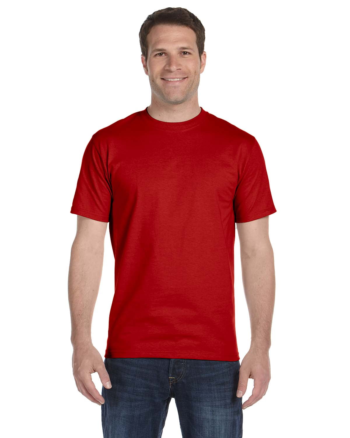 Hanes - Beefy-T T-Shirt - 5180, Deep Red, S, Pack Of 4, Tshirts for ...