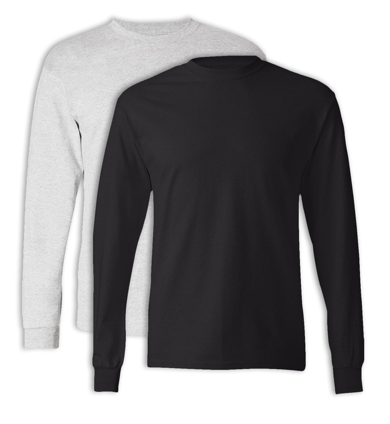 Hanes 5586 Men's Tagless Long Sleeve T-Shirt 1 Ash 1 Black XL Pack of 1 - Walmart.com