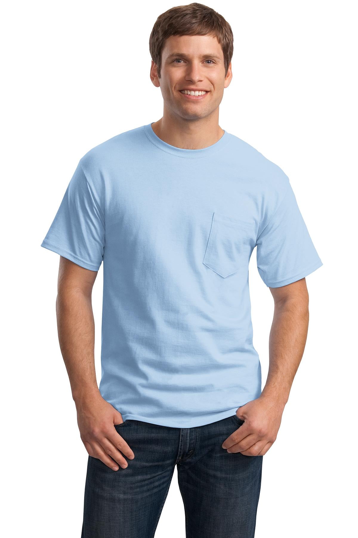 Hanes Men's Authentic Short Sleeve Pocket Tee - Walmart.com