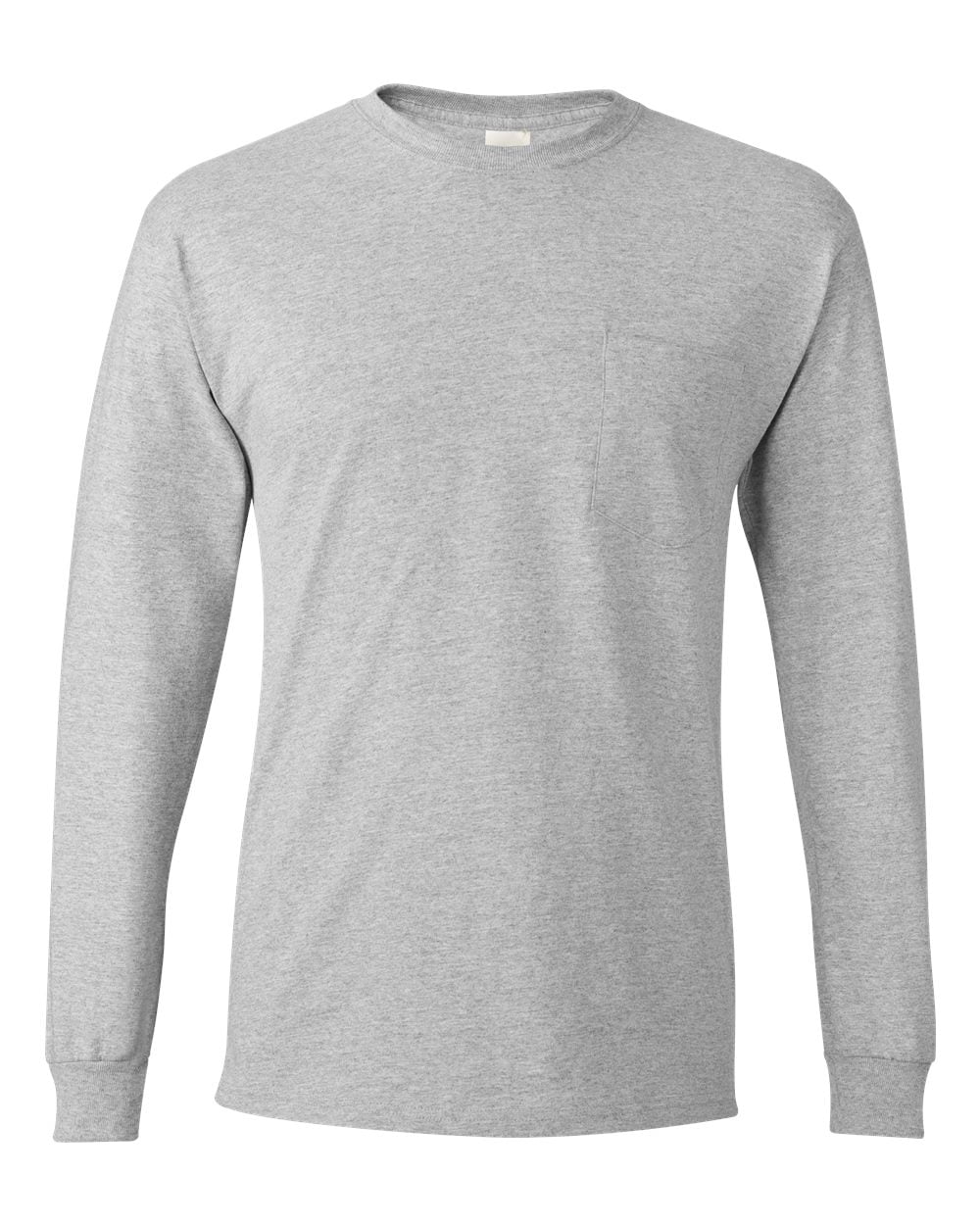 Hanes 5596 Men's 6.1 oz. Tagless Long-Sleeve Pocket T-Shirt (2 PACK ...