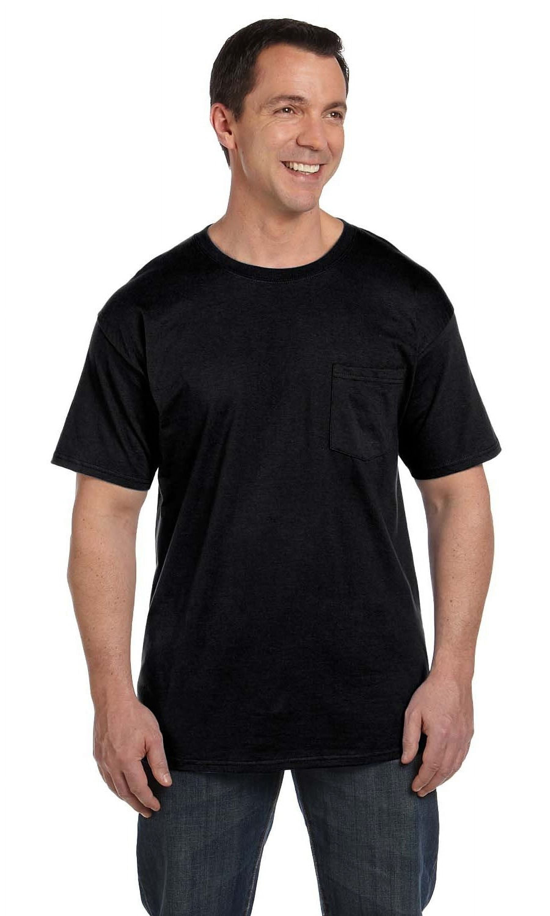 Hanes 61 Oz Beefy-T With Pocket - Walmart.com