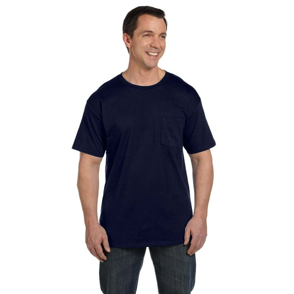 Hanes 5190P Adult 6.1 Oz. Beefy-T With Pocket, Pack Of 2 - Walmart.com