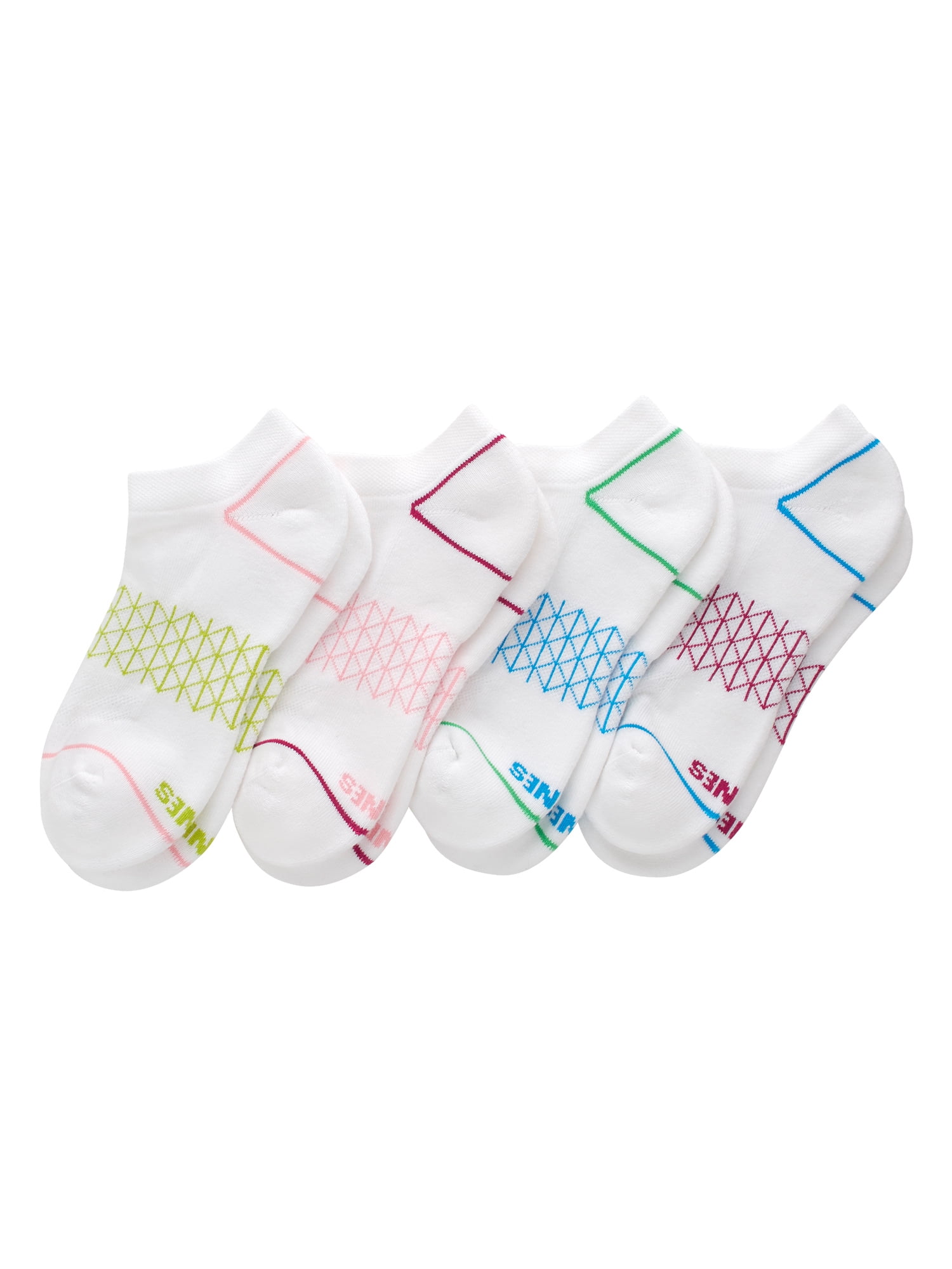 Hanes Women's No Show Socks, 4-Pairs, Soft Thick Seamless Comfort Fit ...