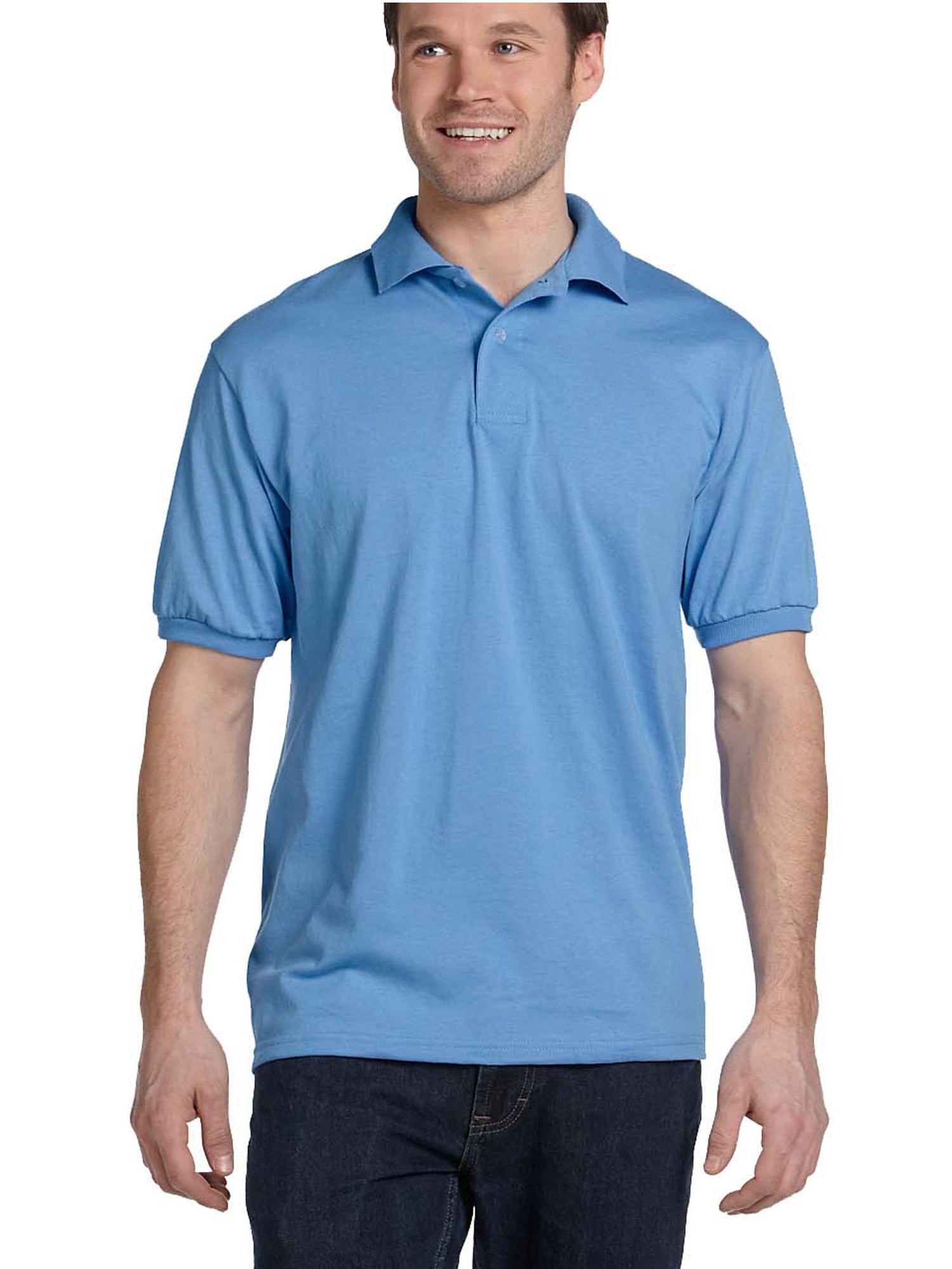 Hanes Adult Comfortblend Ecosmart Polo Jersey Shirt, Style 054X ...