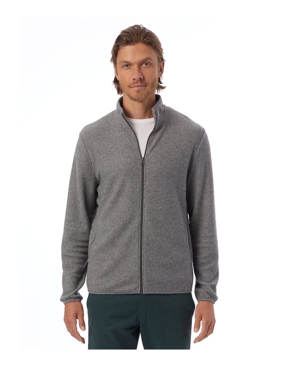 Hanes Alternative Men's Eco Teddy Full-Zip Jacket 3262RT Eco Grey 2XL ...