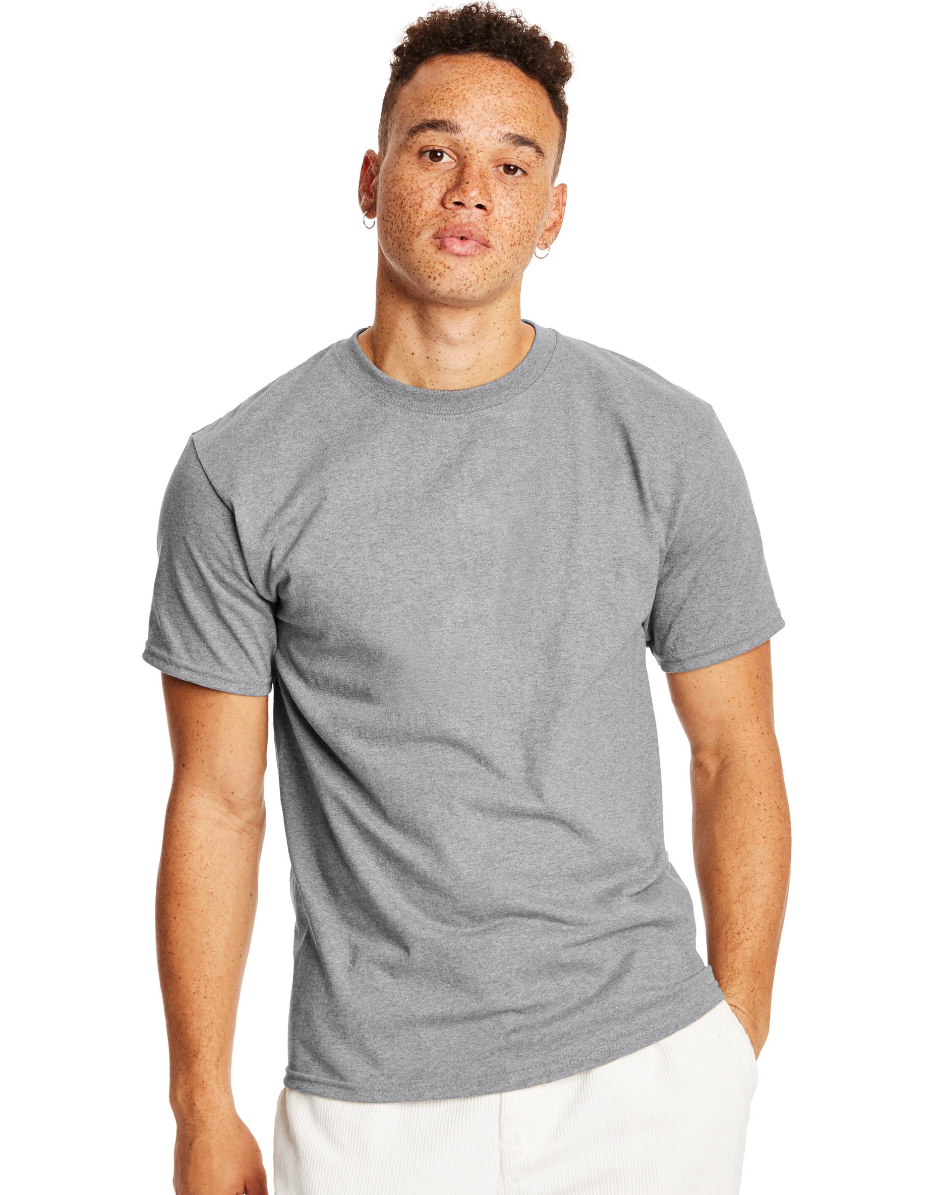 Hanes Authentic Men's Comfort T-Shirt, Short Sleeve Crewneck, Big & Tall Sizes S-5XL - Walmart.com