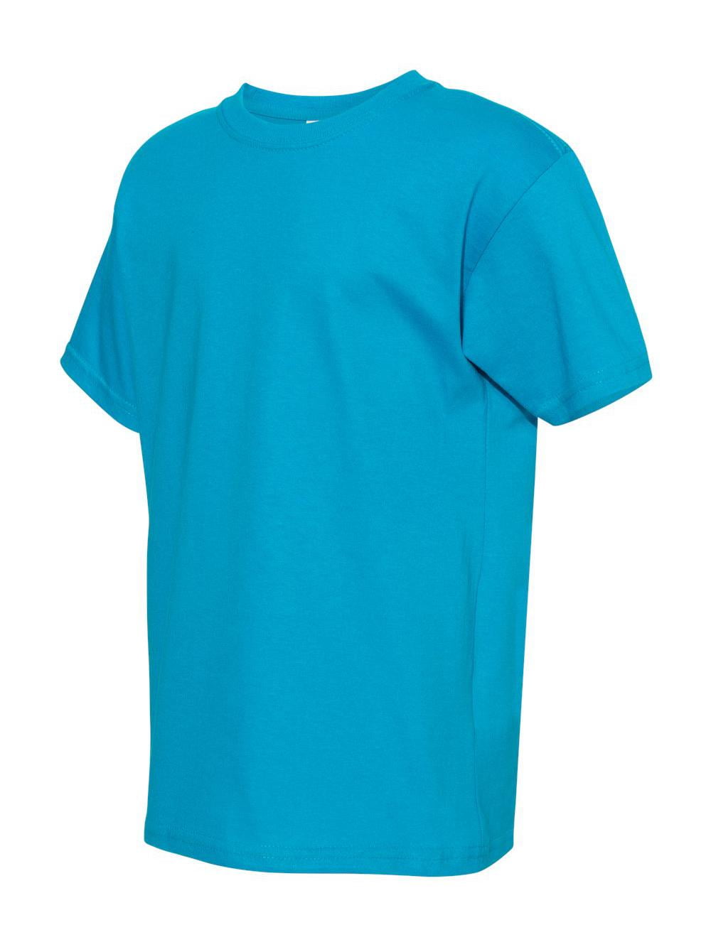 Hanes B31500774 Essential-T Youth T-Shirt, Teal - Medium - Walmart.com