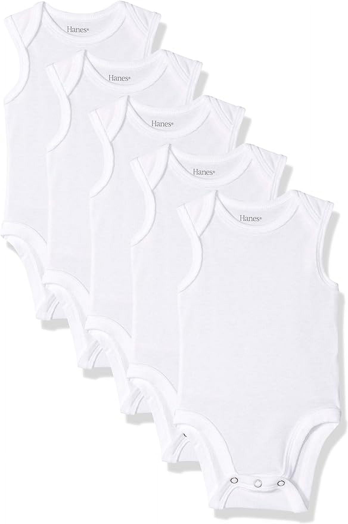 Hanes Baby Bodysuits, Ultimate Flexy Sleeveless for Boys & Girls, 5 ...