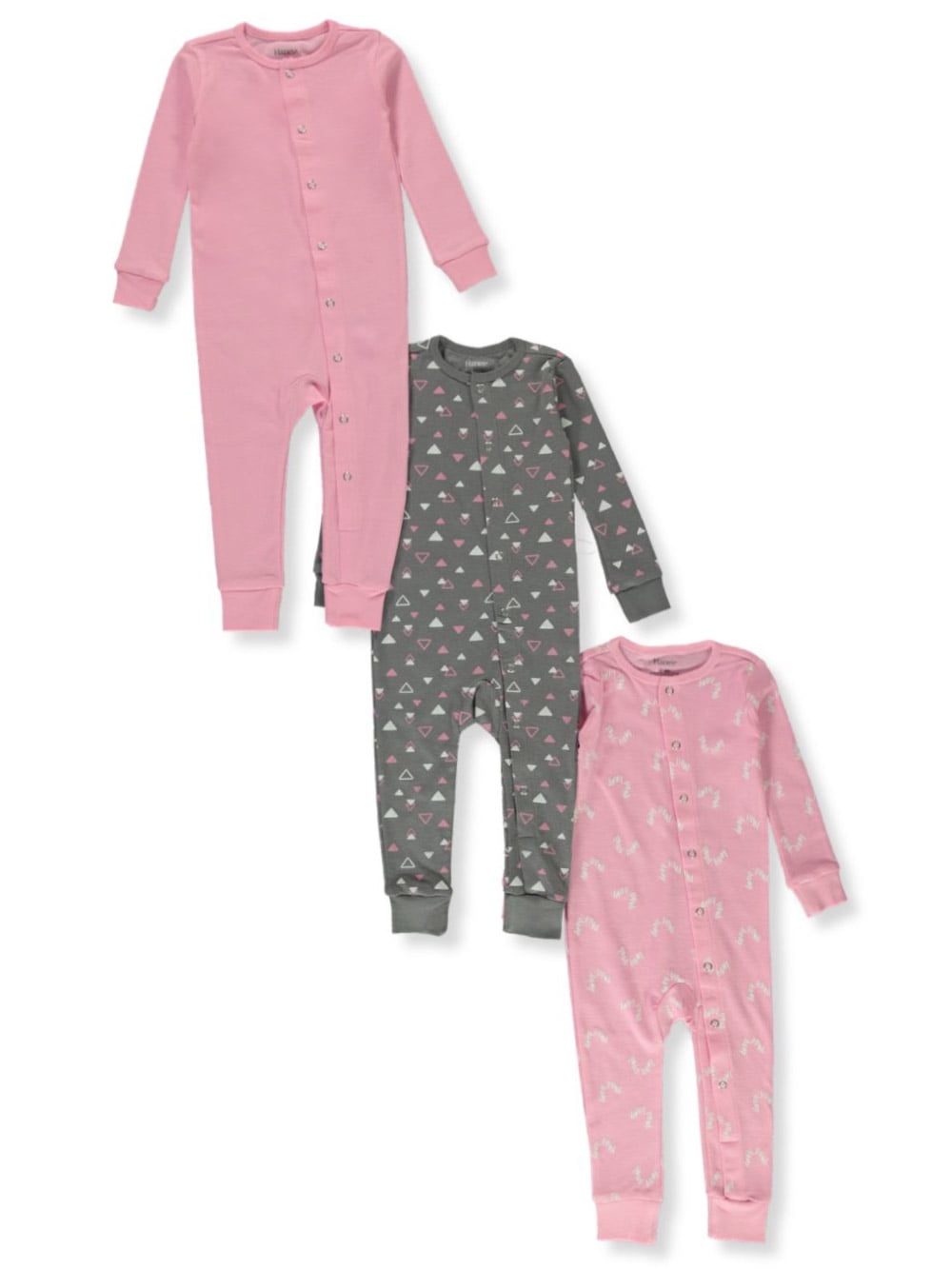 Hanes unisex baby Ultimate Flexy 3 Pack Sleep and Play Suits Layette ...