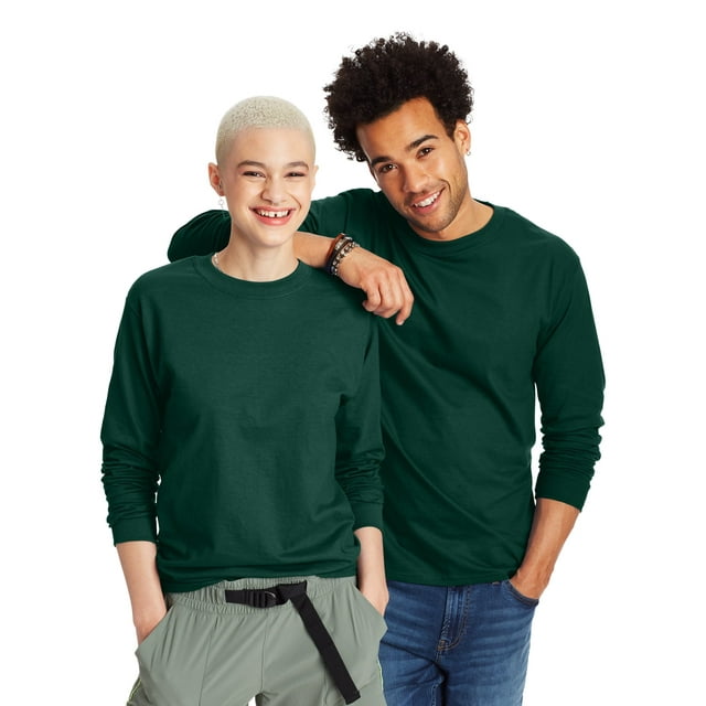 Hanes Beefy-T Unisex Long Sleeve T-Shirt, Deep Forest, XL, Heavyweight ... Hanes Beefy-T Unisex Long Sleeve T-Shirt, Deep Forest, XL, Heavyweight ...