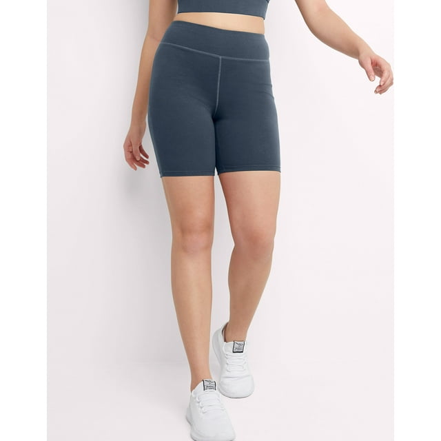 Hanes Bike Shorts Stretch Jersey High-Rise Originals Women's Workout ...