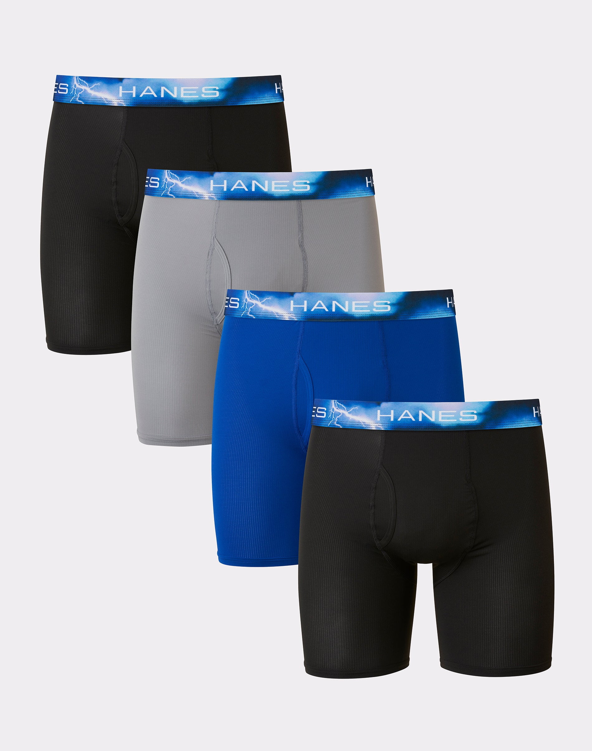 Hanes Boxer Brief 4-Pack Long Leg Sport Men's X-Temp Air Tagless FreshIQ Mesh - Walmart.com