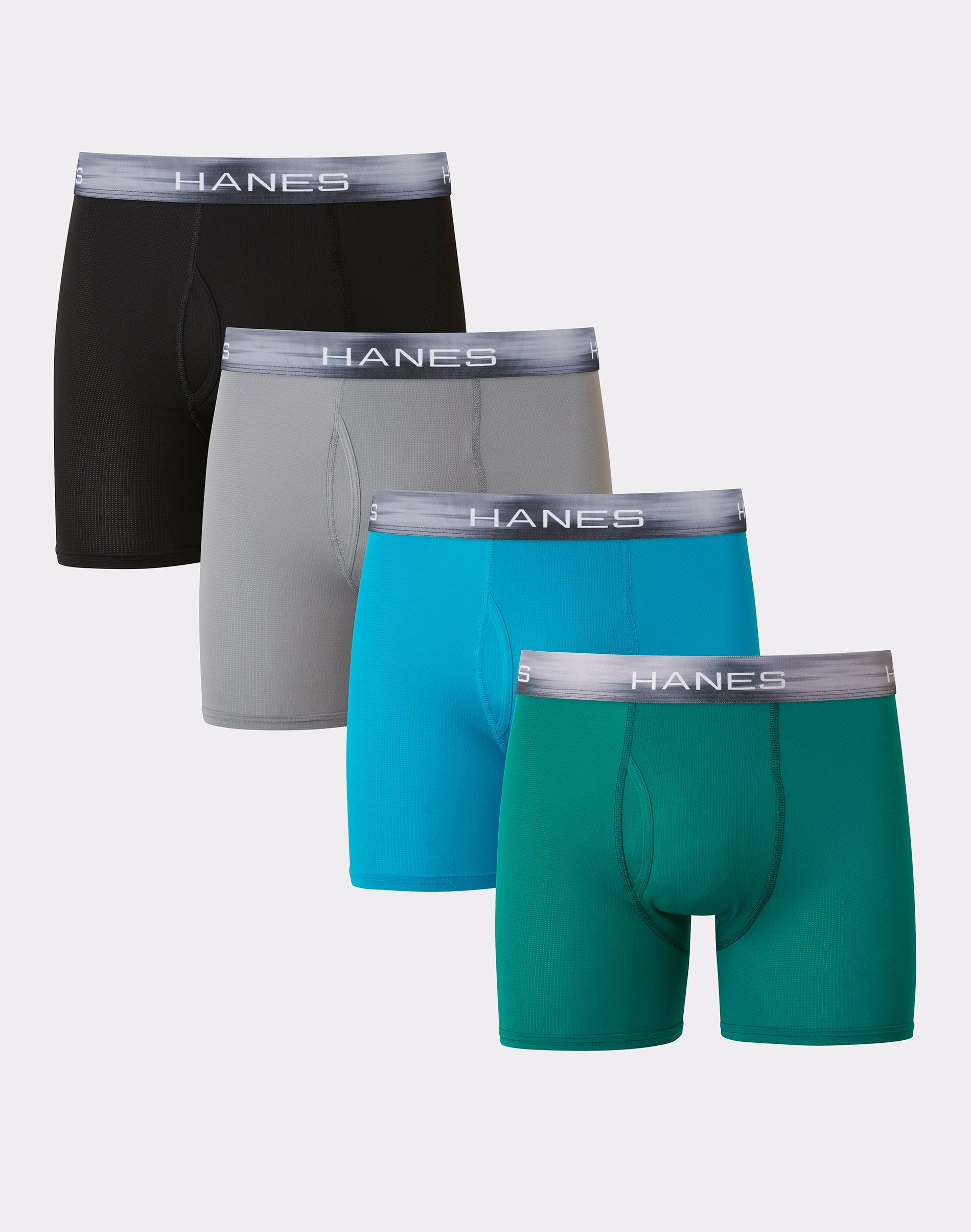 Hanes Boxer Brief 4-Pack Sport Men X-Temp Air Lightweight FreshIQ ...