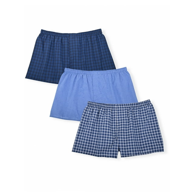 Hanes Boxers Solid Breathable Durable Underpant (Men's) 3 Pack ...