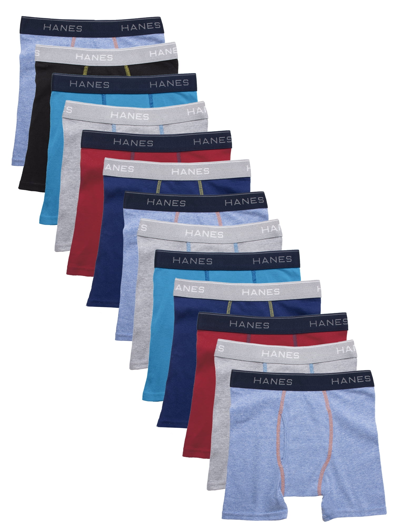 Hanes Boys, 10 + 3 Bonus Pack, Tagless, Cool Comfort Boxer Briefs ...
