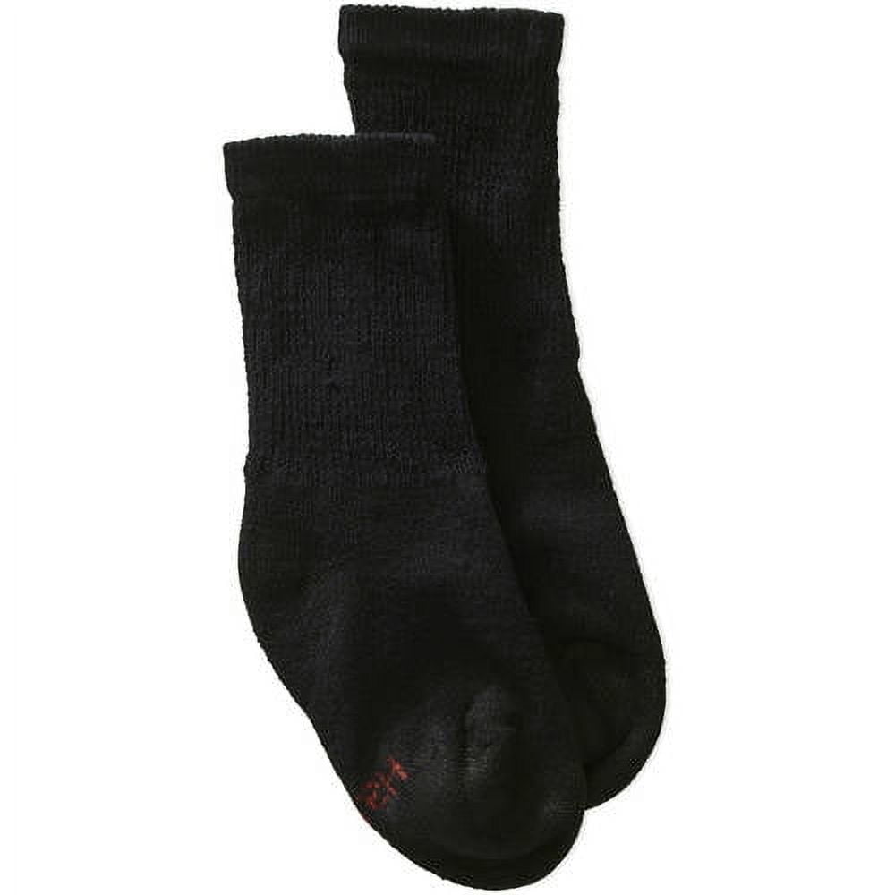 Hanes Boys' Cotton Blend Crew Cushion Socks, 12 Pack, Sizes S - L ...