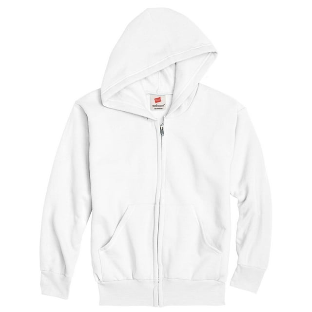 Hanes Boys EcoSmart Fleece Full Zip Hooded Jacket, Sizes 4-18 - Walmart.com
