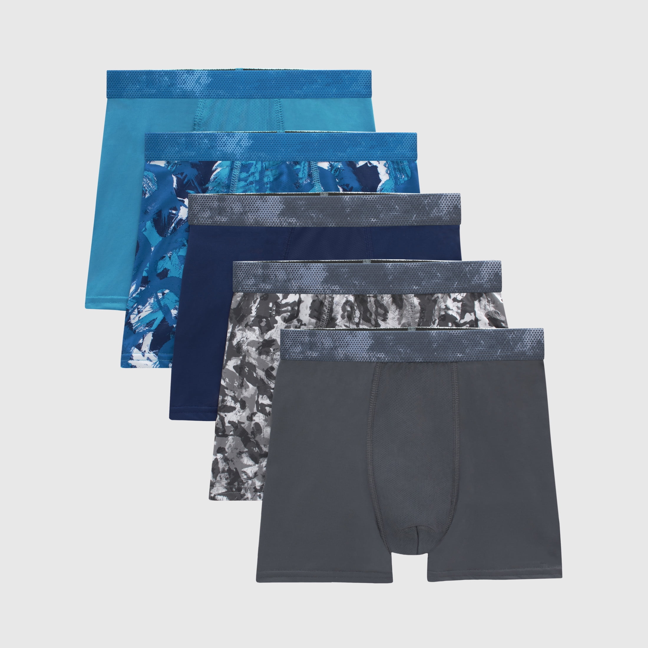 Hanes Boys Underwear Boxer Briefs, 5-Pack, Moves Breathable Moisture ...