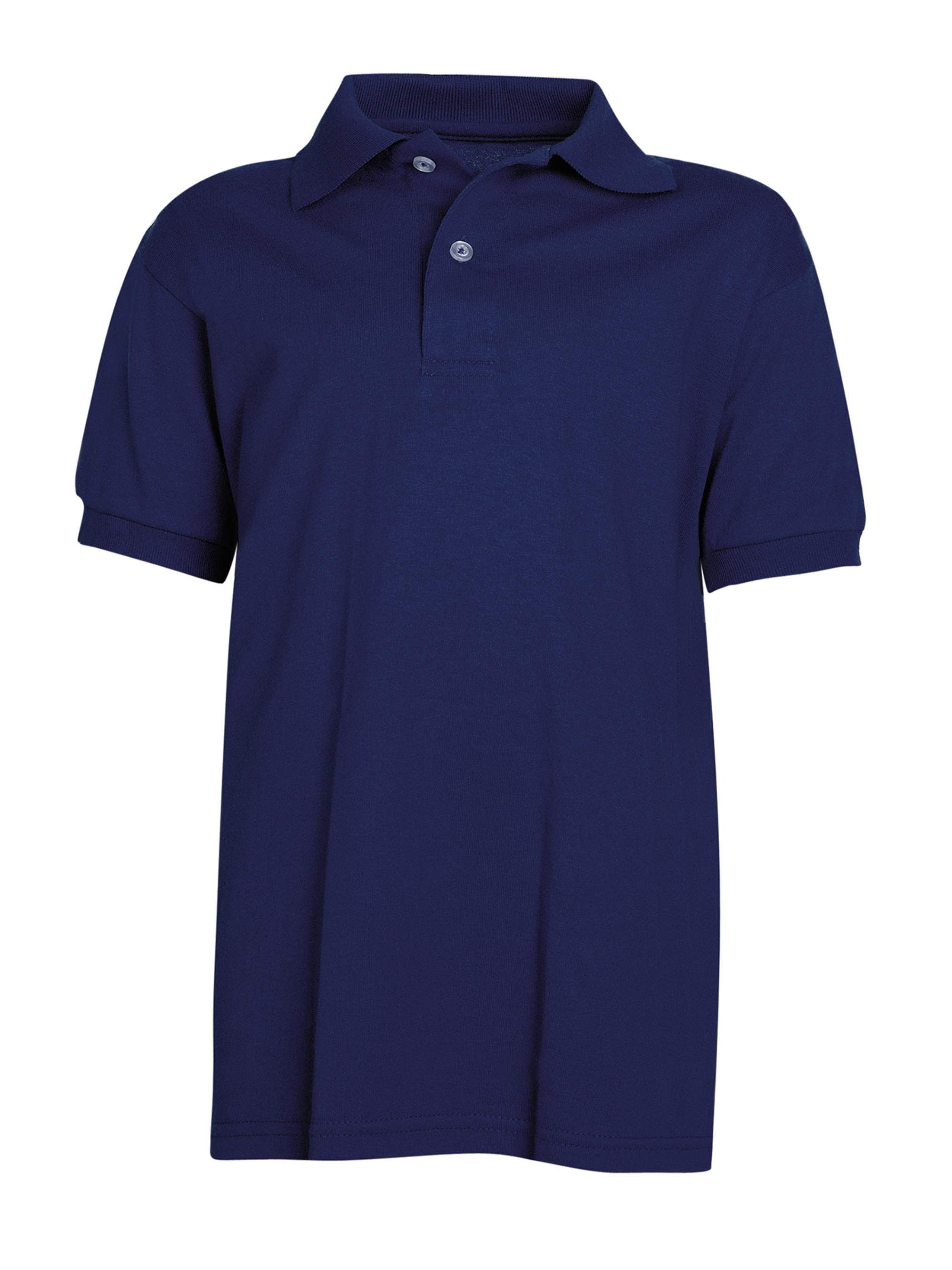 Hanes Boys School Uniform Lightweight Comfortblend EcoSmart Jersey Polo ...