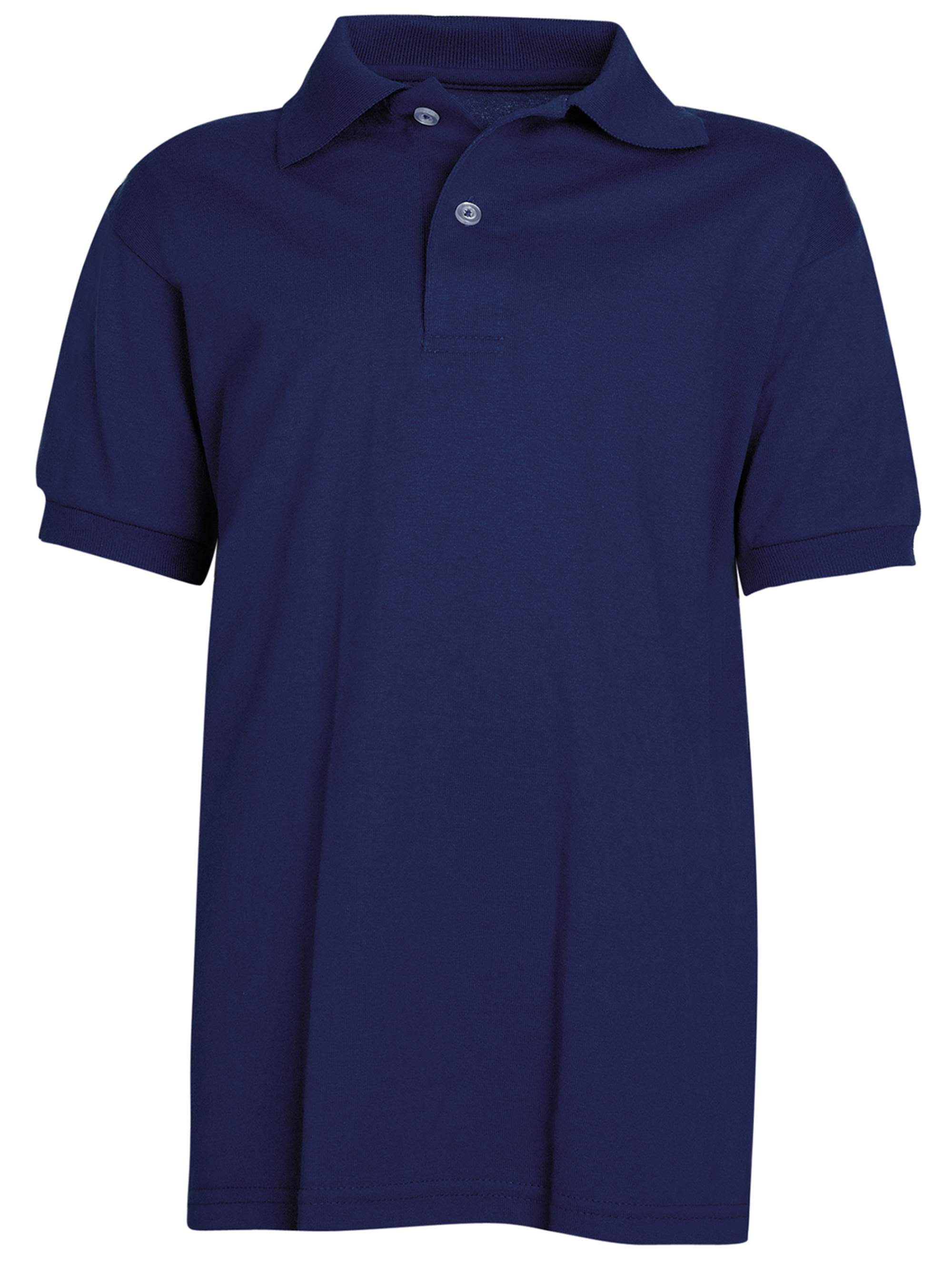Hanes Boys School Uniform Lightweight Comfortblend EcoSmart Jersey Polo ...