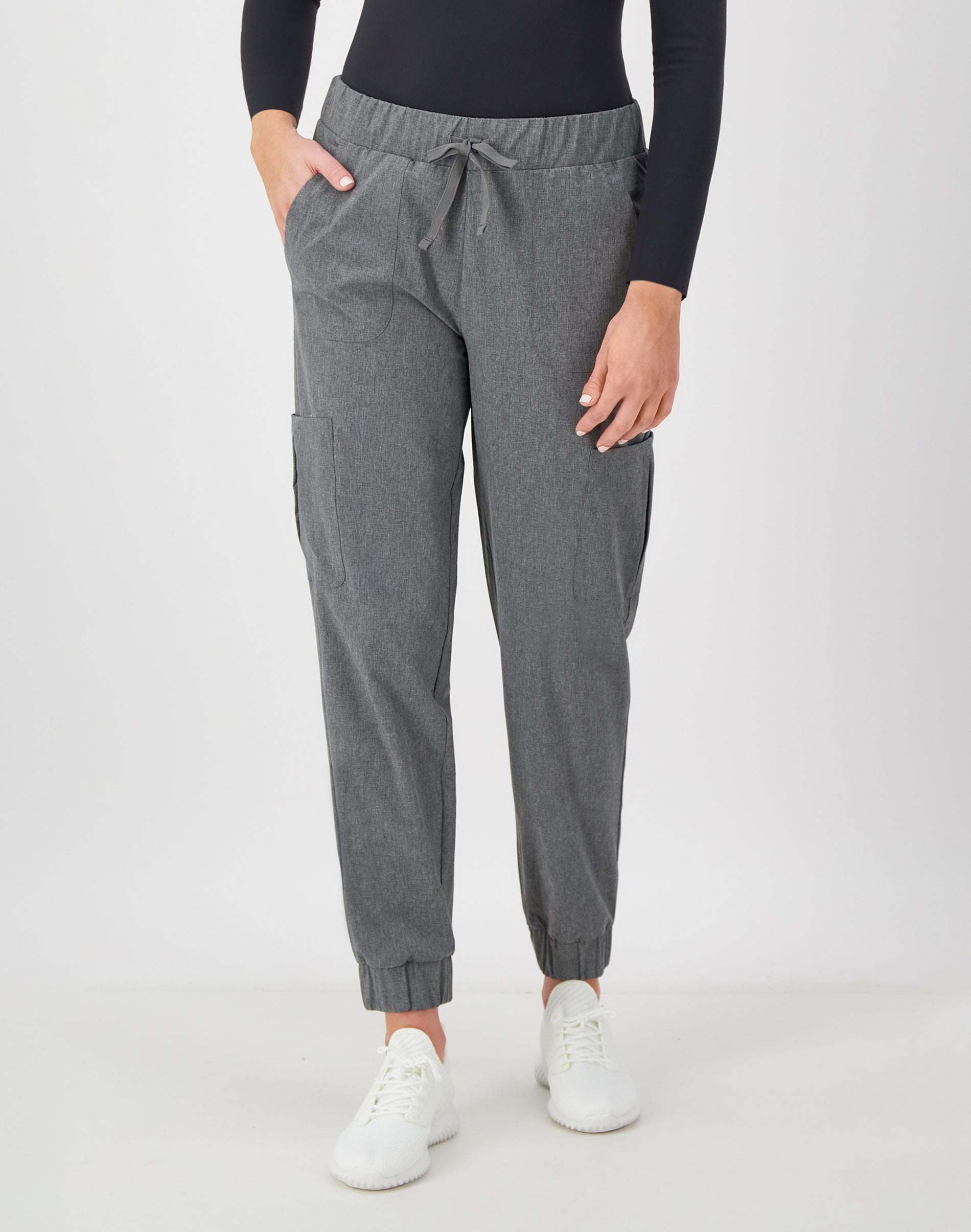 Hanes Comfort Fit Scrubs Women's Scrub Joggers Ebony Heather XL ...