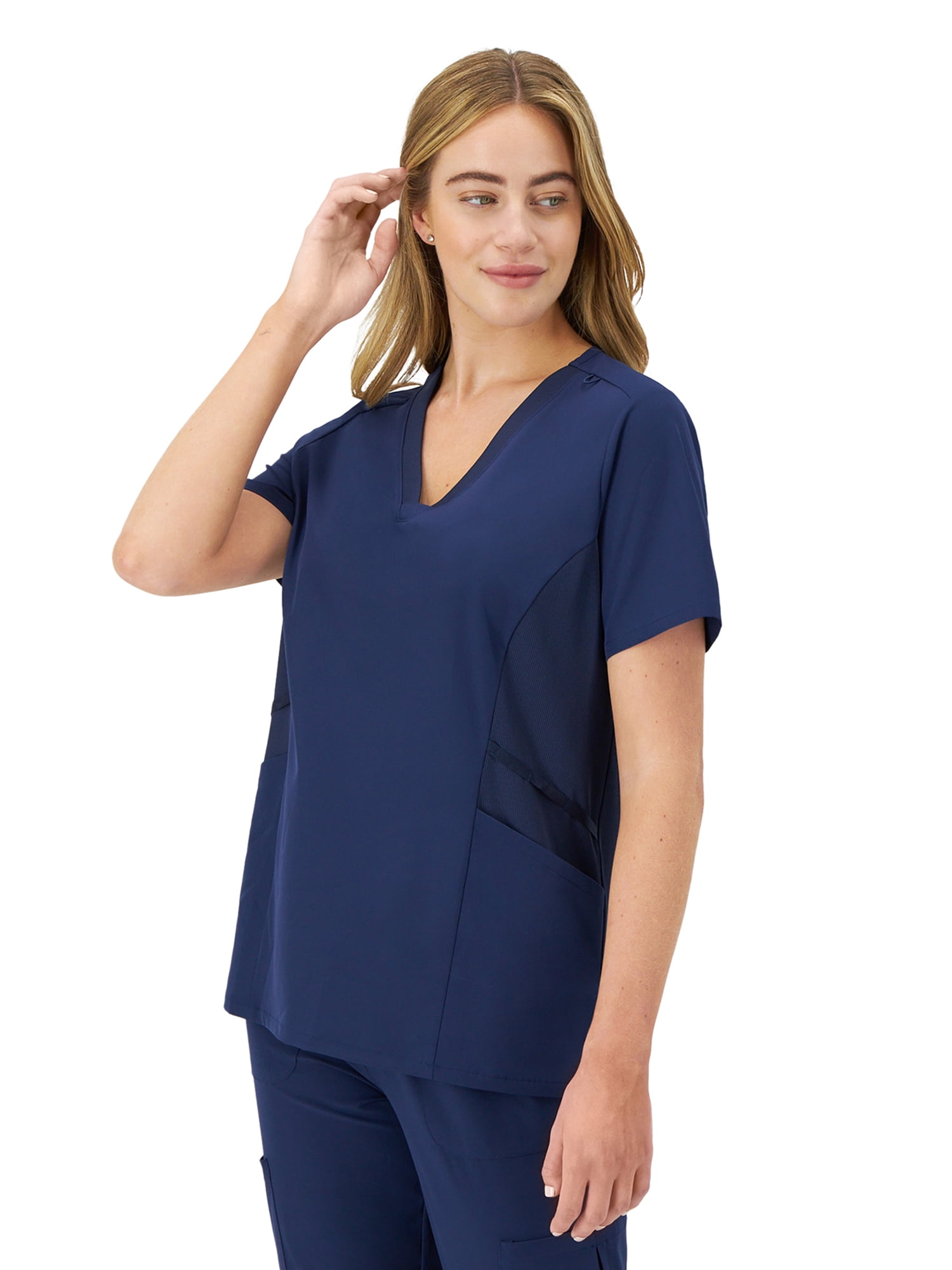 Hanes Comfort Fit Scrubs Women's Scrub Top Athletic Navy S - Walmart.com