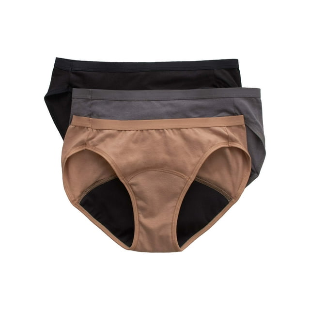 Hanes Women's Bikini 3-Pack, Fresh & Dry Leak Protection, Odor Control ...