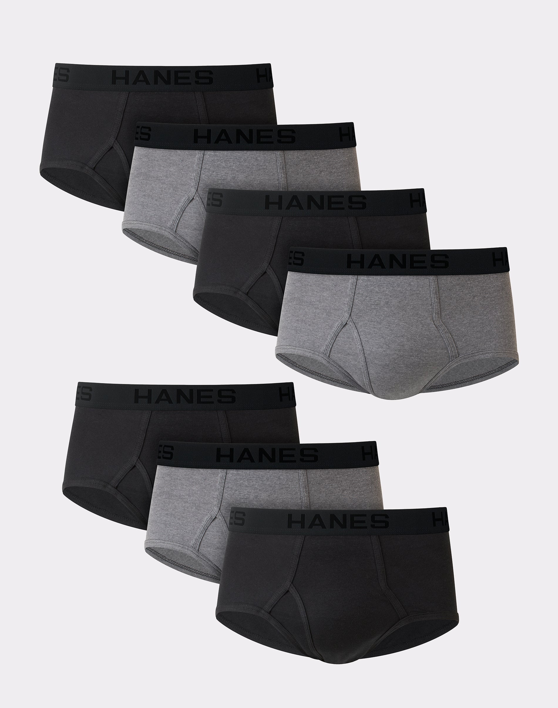 Hanes Brief 7 Pack Men’s Cotton ComfortSoft Tagless Waist Full Rise ...
