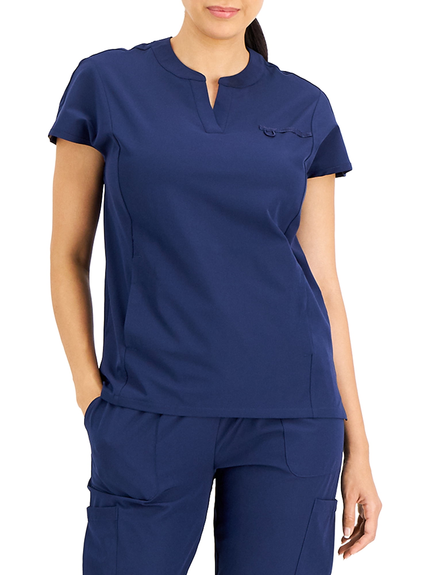 Hanes ComfortFit Stretch Women's and Women's Plus Mandarin Scrub Top ...