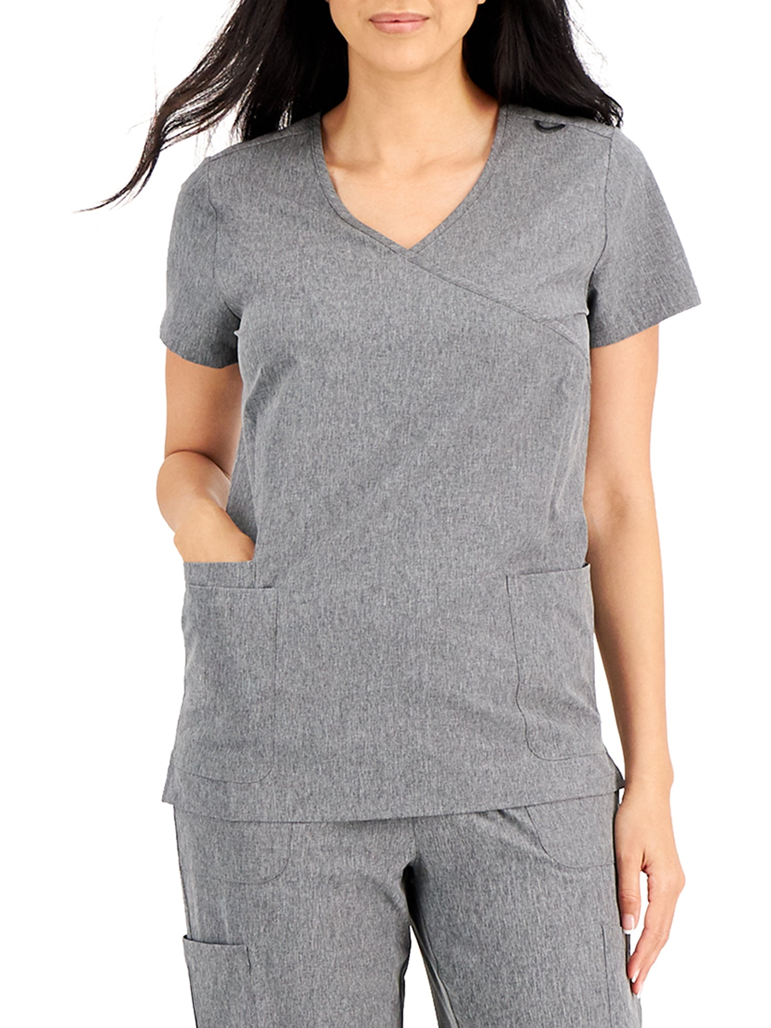 Hanes ComfortFit Stretch Women's and Women's Plus Wrap Scrub Top ...