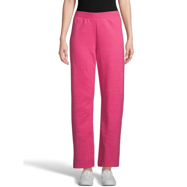 Hanes Women's EcoSmart Fleece Sweatpants with Open Bottom Legs, 30.5 ...