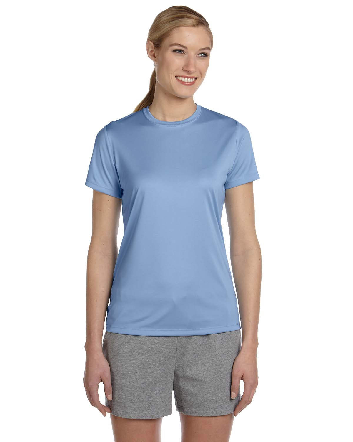 Hanes - Cool DRI Women's Performance T-Shirt - 4830, Light Blue, L ...