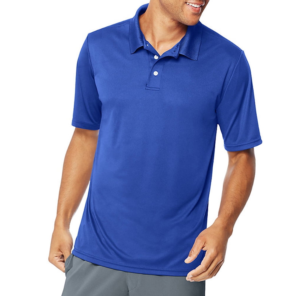 Hanes Cool Dri& Men's Polo , 4800 , Deep Royal , X-Large - Walmart.com