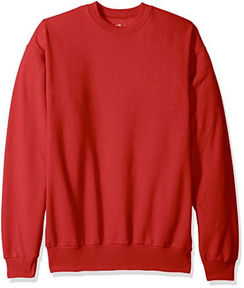 Hanes EcoSmart Crewneck Men's Sweatshirt Deep Red 2XL - Walmart.com