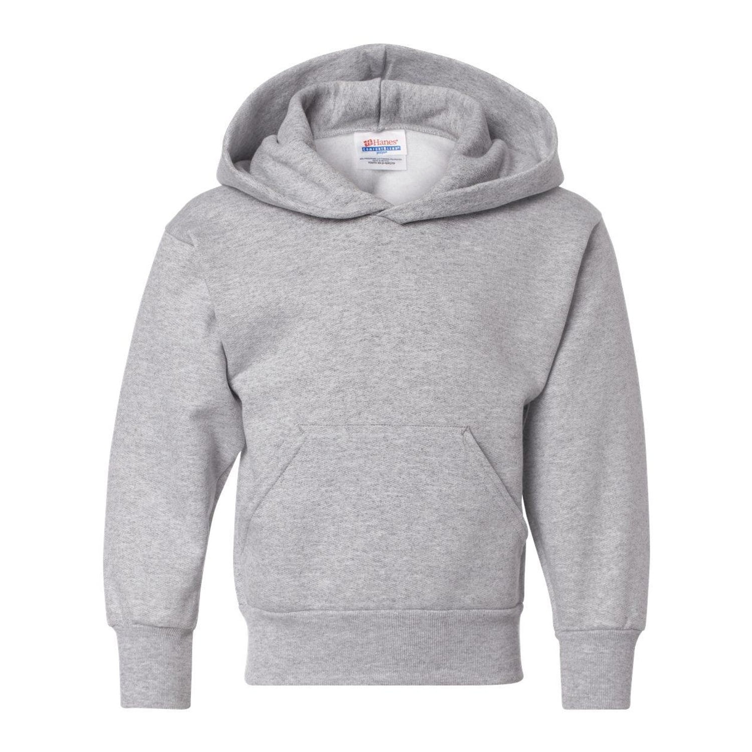 Hanes EcoSmart Youth Active Fleece Pullover Hoodie Sweatshirt, Light ...