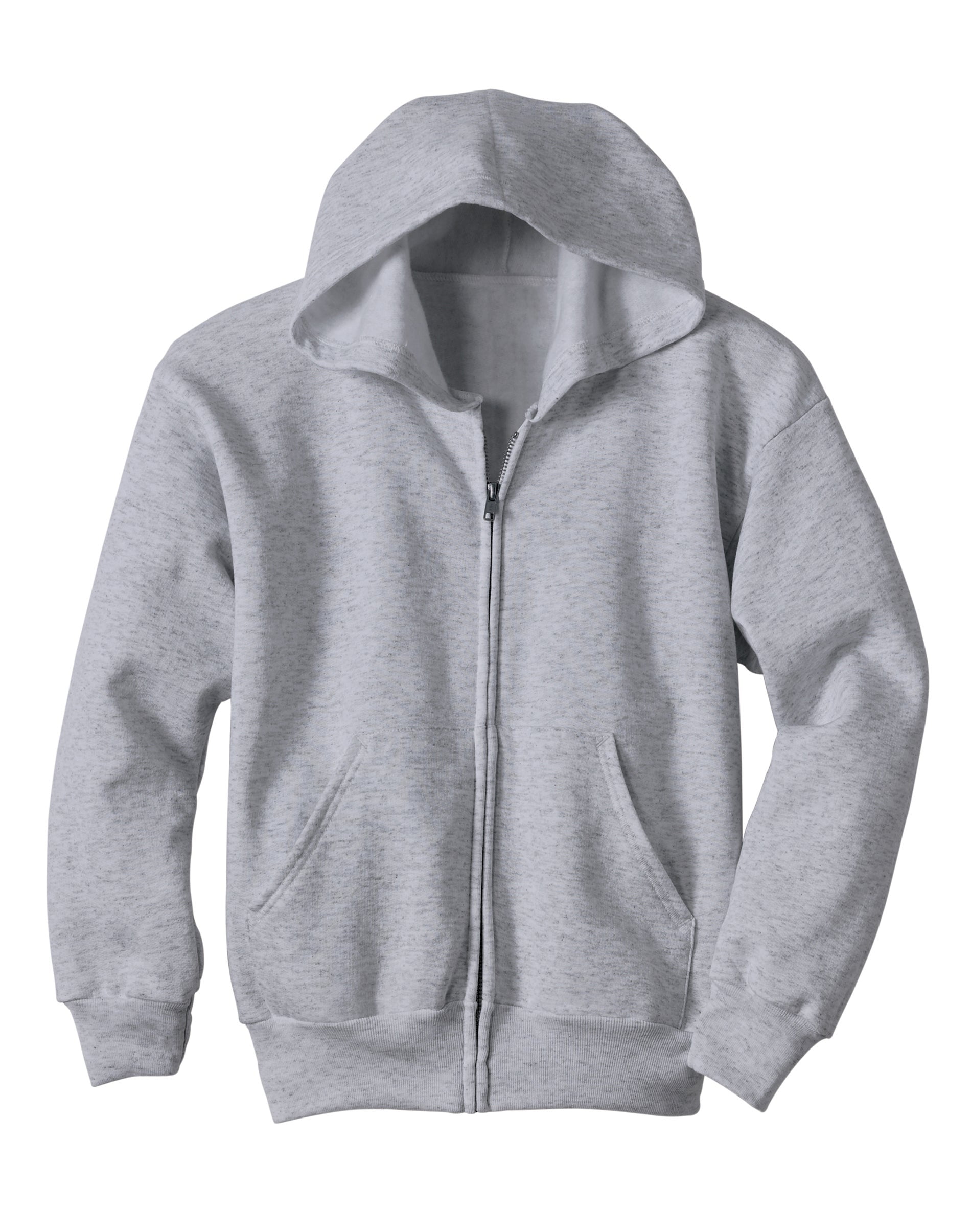 Hanes EcoSmart Kids' Full-Zip Hooded Jacket Light Steel M - Walmart.com