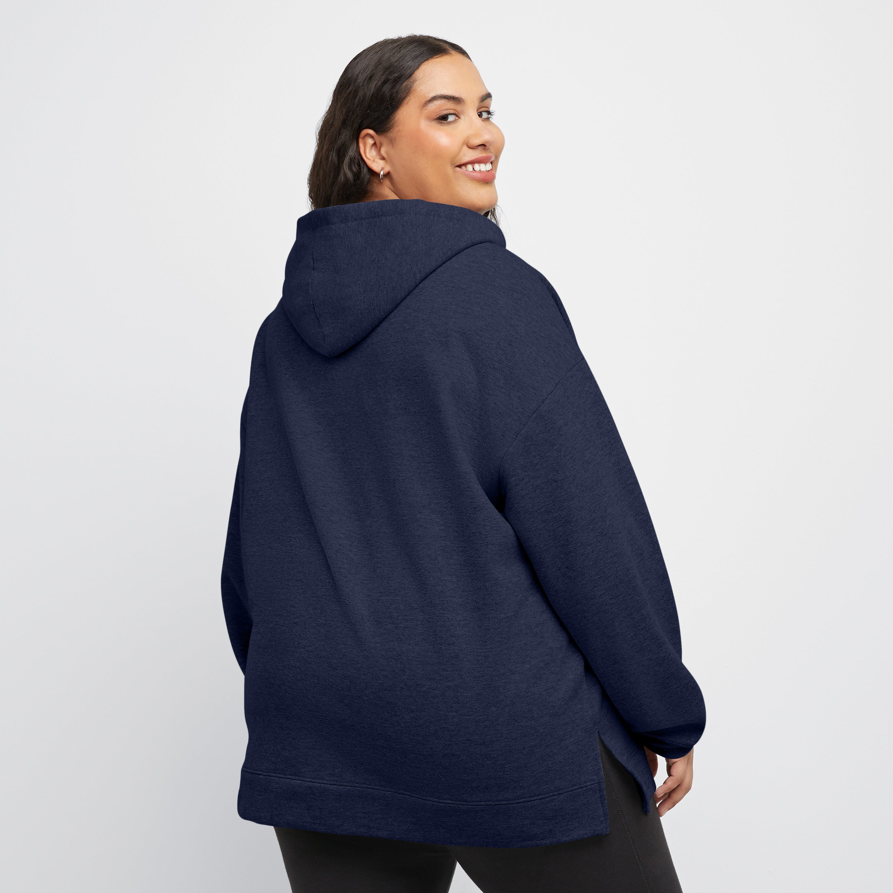 Hanes EcoSmart Women's Fleece Hoodie (Plus Size) Navy Heather 3X ...