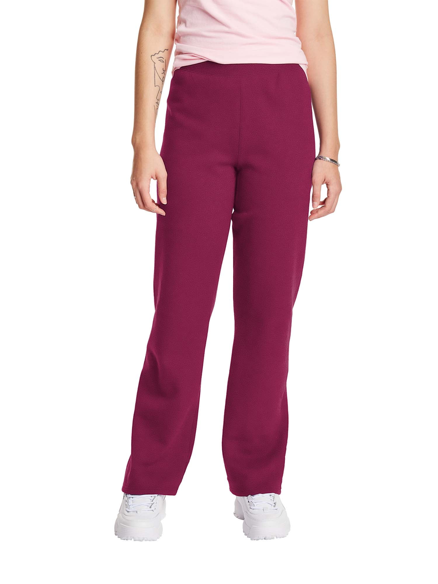 Hanes EcoSmart Women's Midweight Cotton Blend Fleece Open-Leg ...