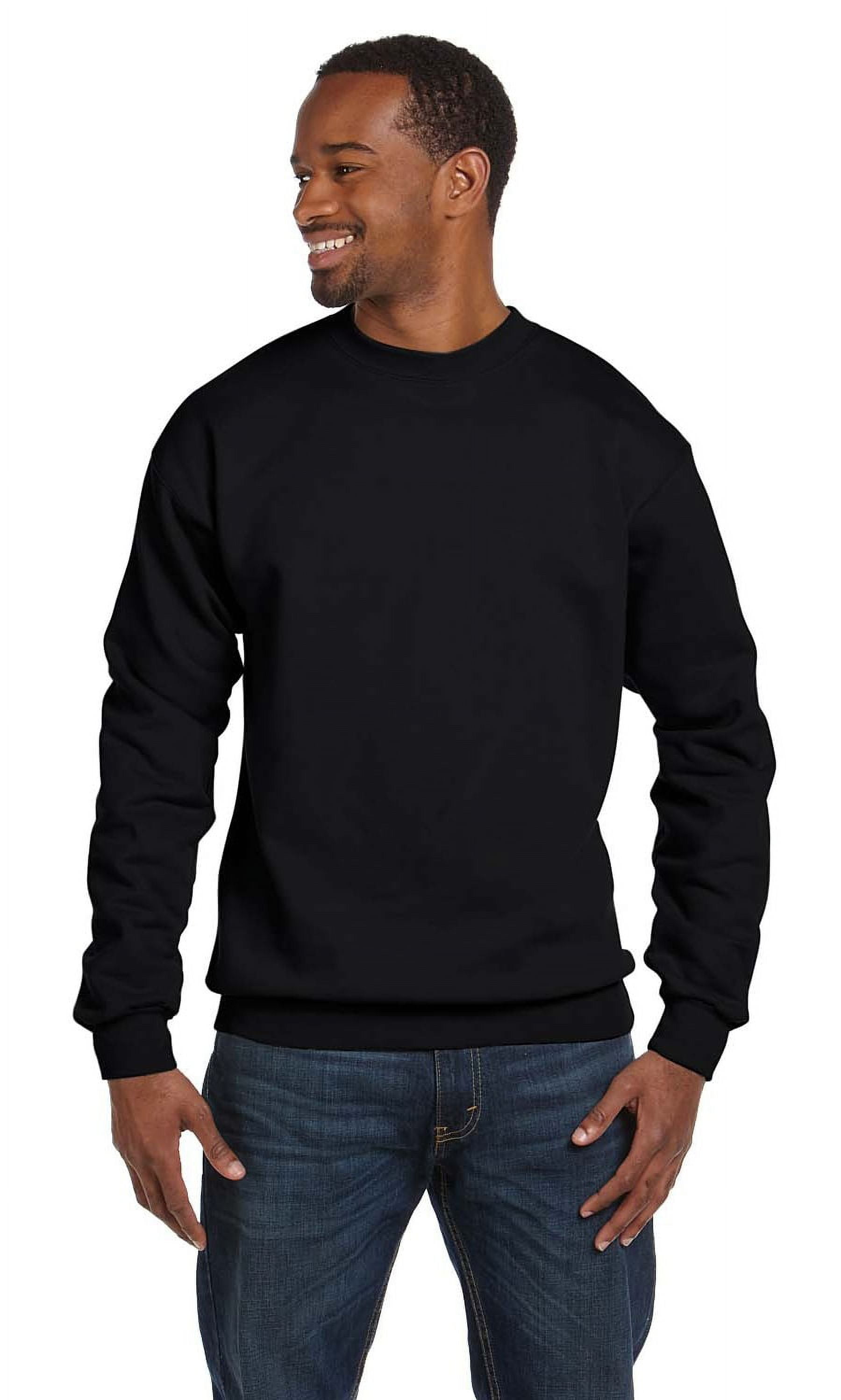 Hanes - Ecosmart Crewneck Sweatshirt - P160, Black, S - Walmart.com