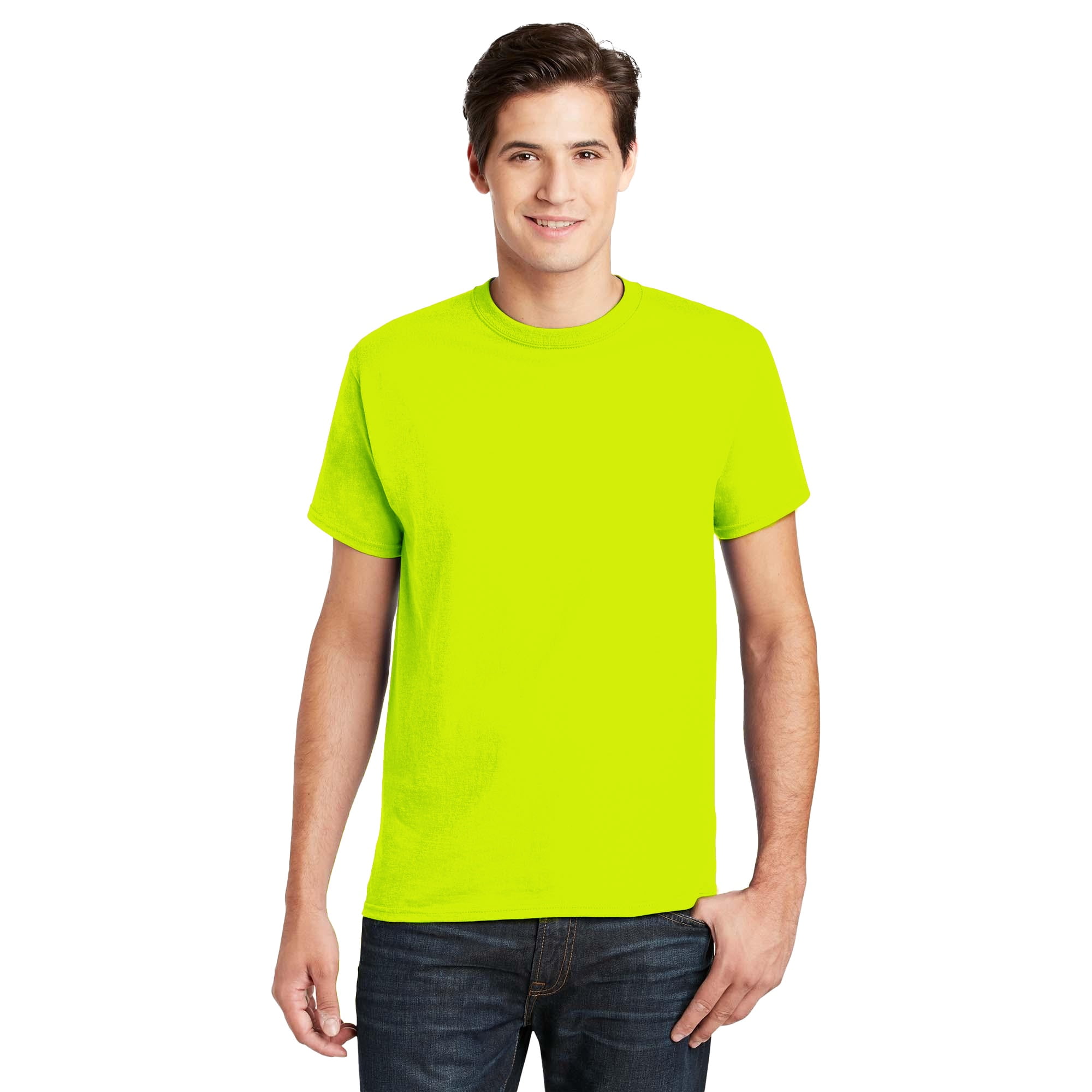 Hanes Essential-T Hi Visibility T-Shirt for Men GR52 Hi Vis Short ...