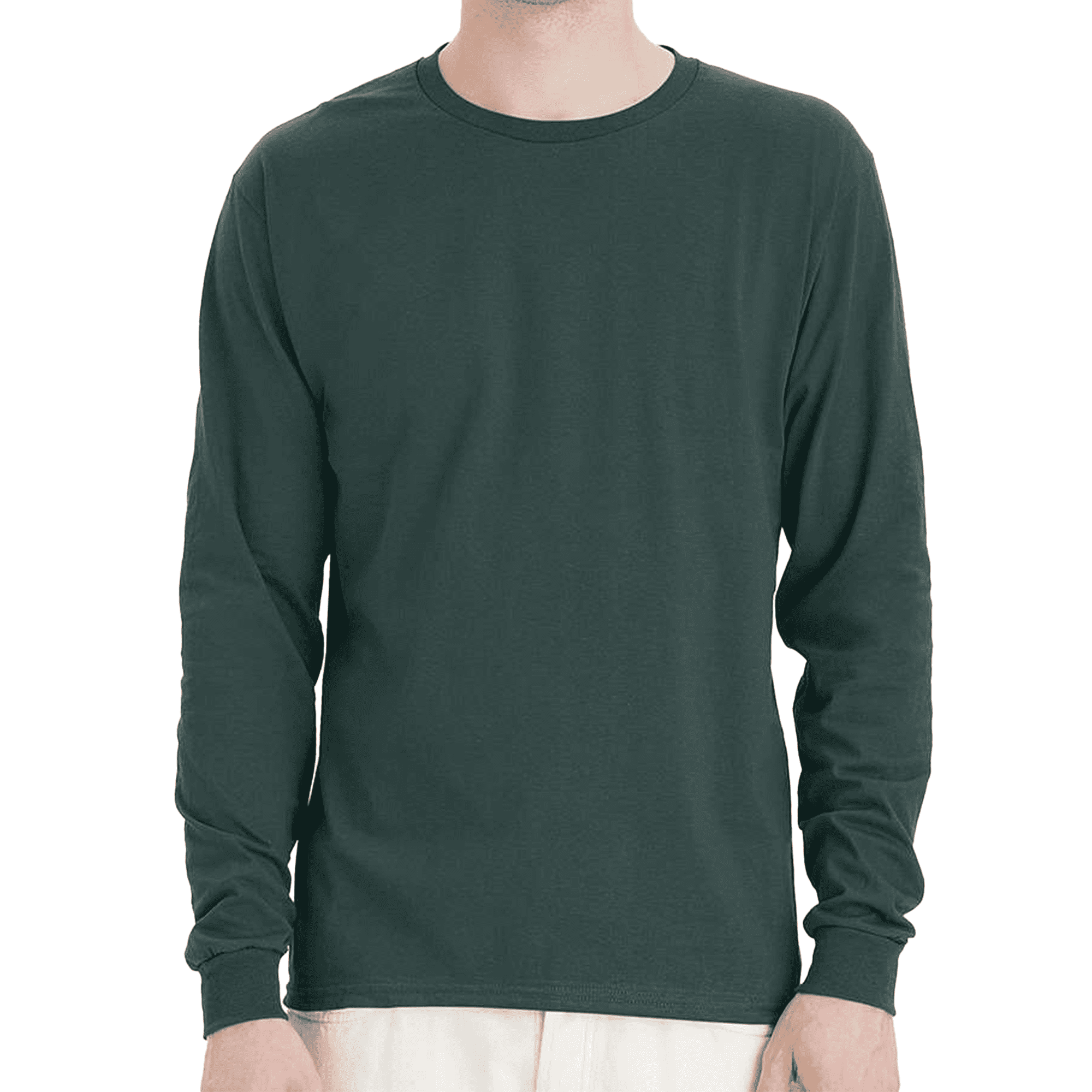 Hanes Essential Tee Shirt Long Sleeve Cotton, Sizes S-3XL - Walmart.com