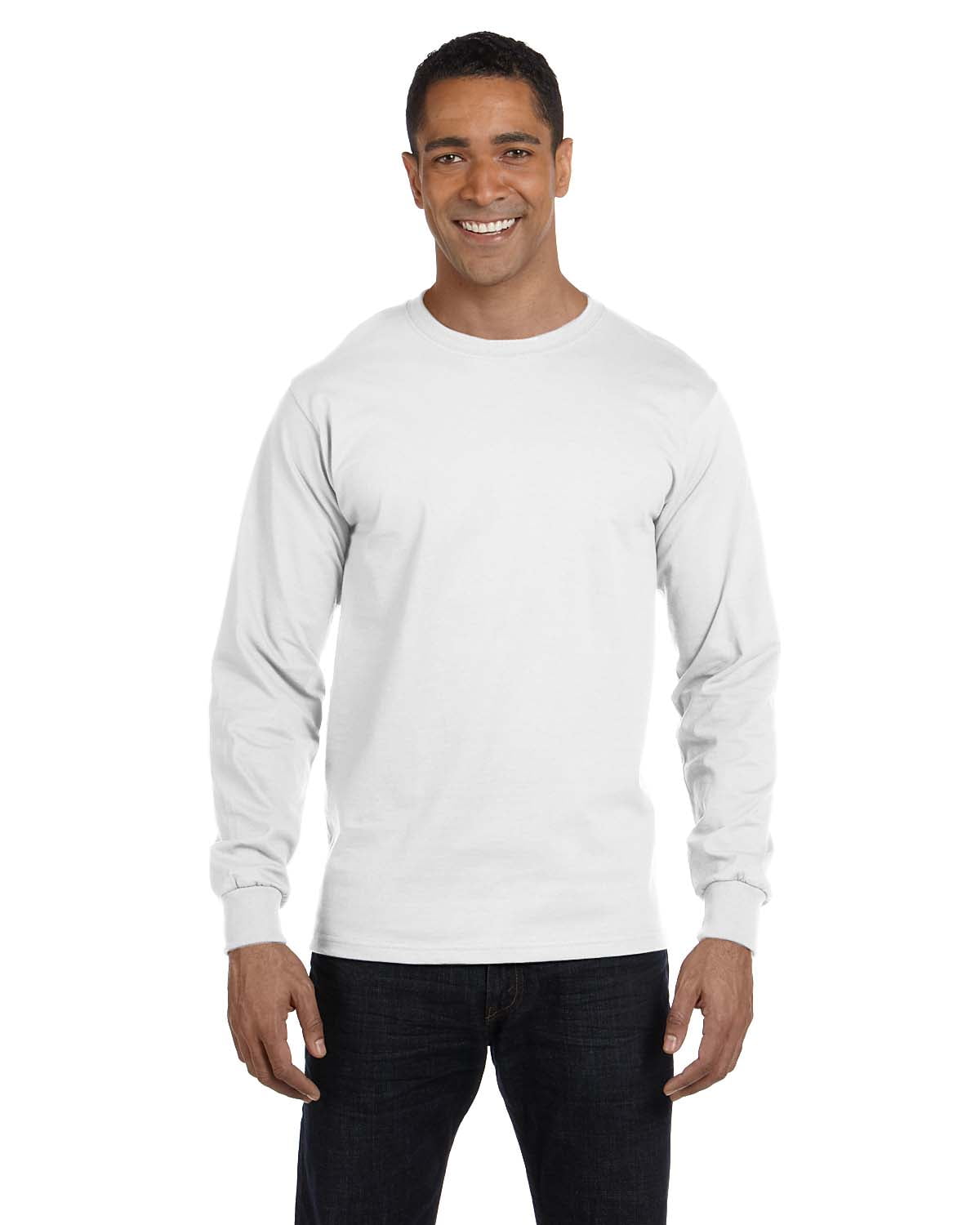 Hanes Men's Comfortsoft Cotton Long-Sleeve T-Shirt, 5.2 Oz., Pack Of 4 ...