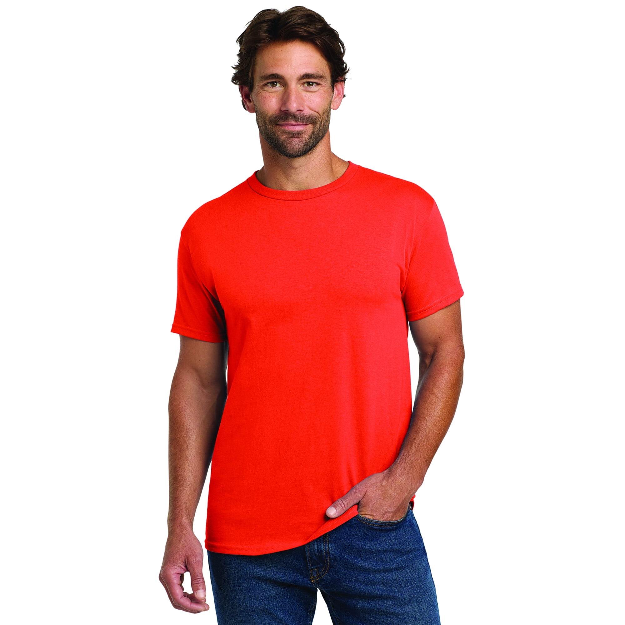 Hanes Essential-T Men T-Shirt, Short Sleeve Crew Neck, Classic Fit ...