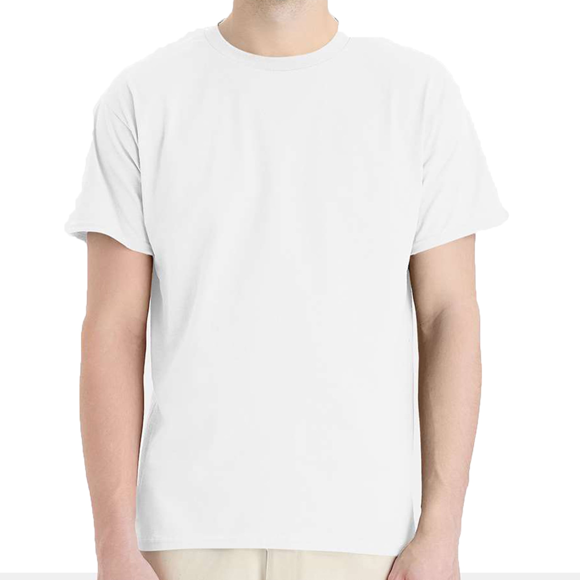 Hanes Essential-T Men T-Shirt, Short Sleeve Crew Neck, Classic Fit ...