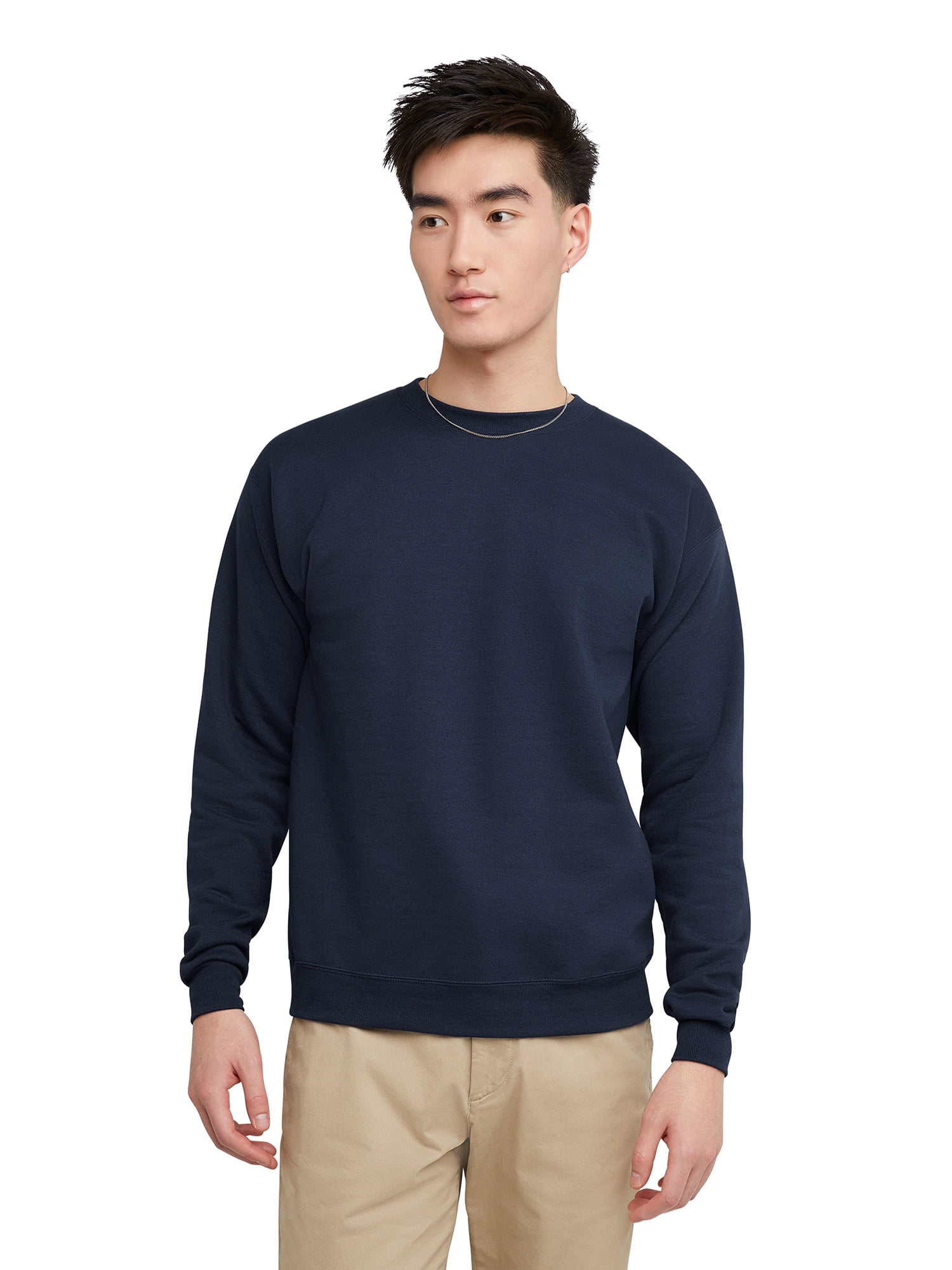 Hanes Essentials Men's EcoSmart Fleece Sweatshirt, Sizes up to 3XL ...