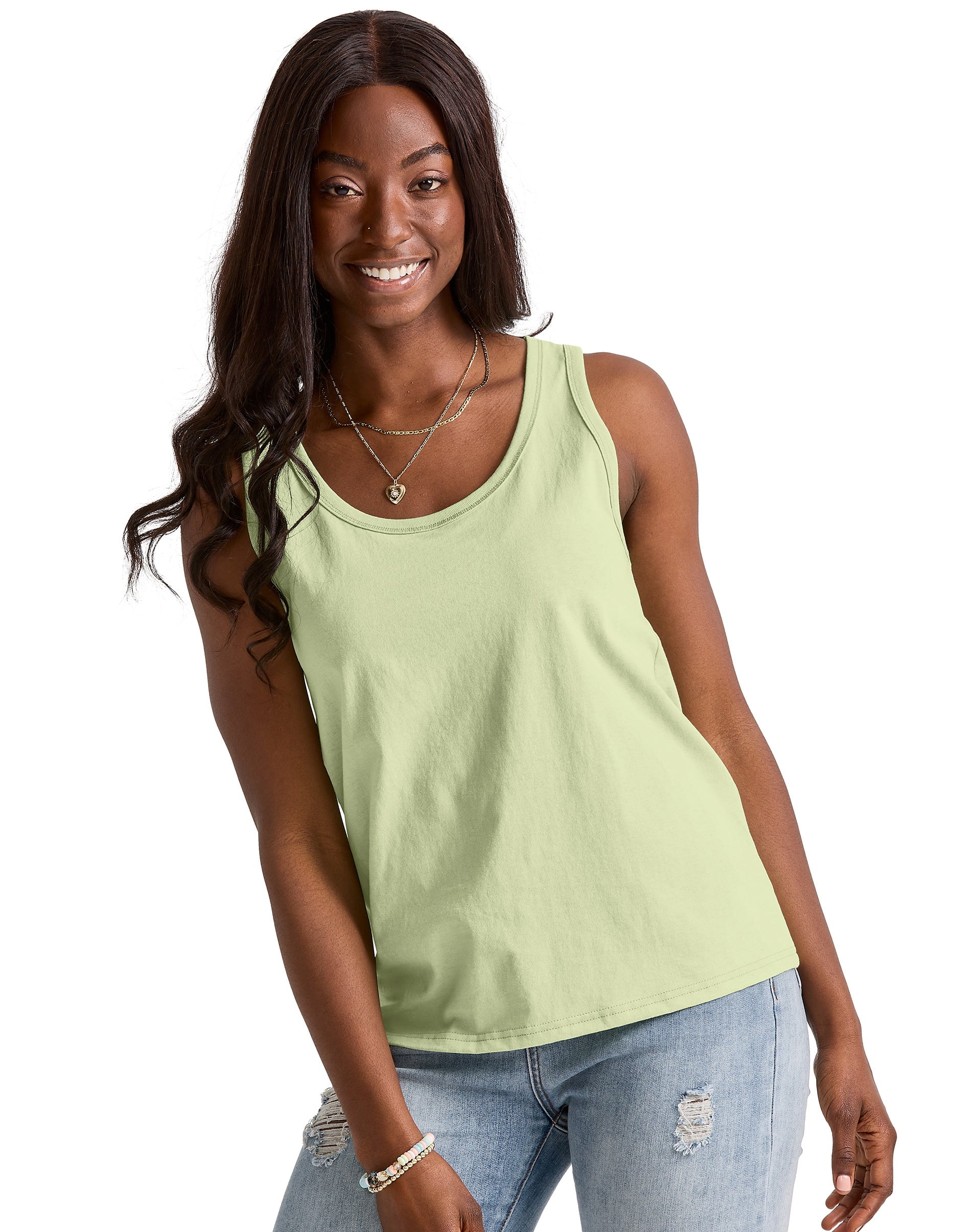Hanes Essentials Tank Women’s Cotton Sleeveless Tee Modern Fit 14 ...